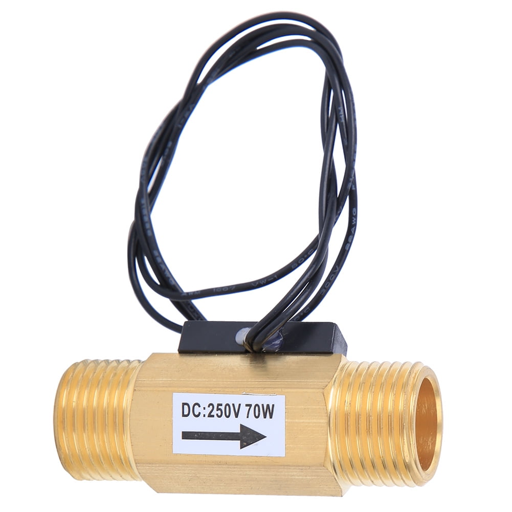 Water Flow Sensor Switch with 1/2-inch Interface Electromagnetic ...