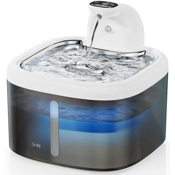 Water Fountain, 118oz/3.5L Operated Fountain with Stainless Tray, Quiet ...