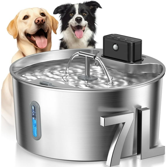 Water Fountain, Automatic Water Dispenser for Dogs, 236oz/1.8Gal/7L ...
