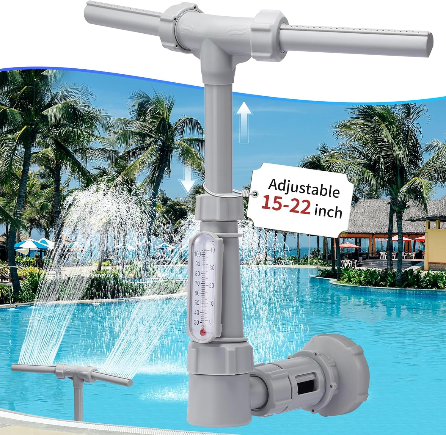 Water-Fountain Dual Spray Swimming-Pool-Accessories - Upgrade Above ...