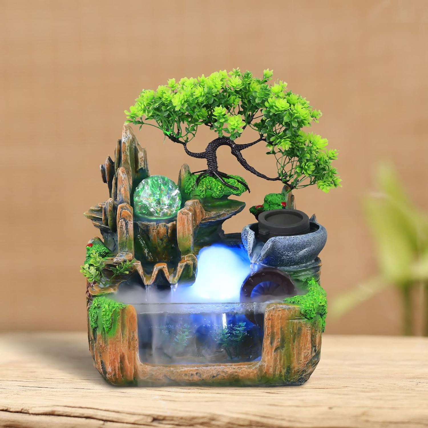 Water Fountains Indoor Relaxation Desktop Fountain Waterfall, Tabletop ...