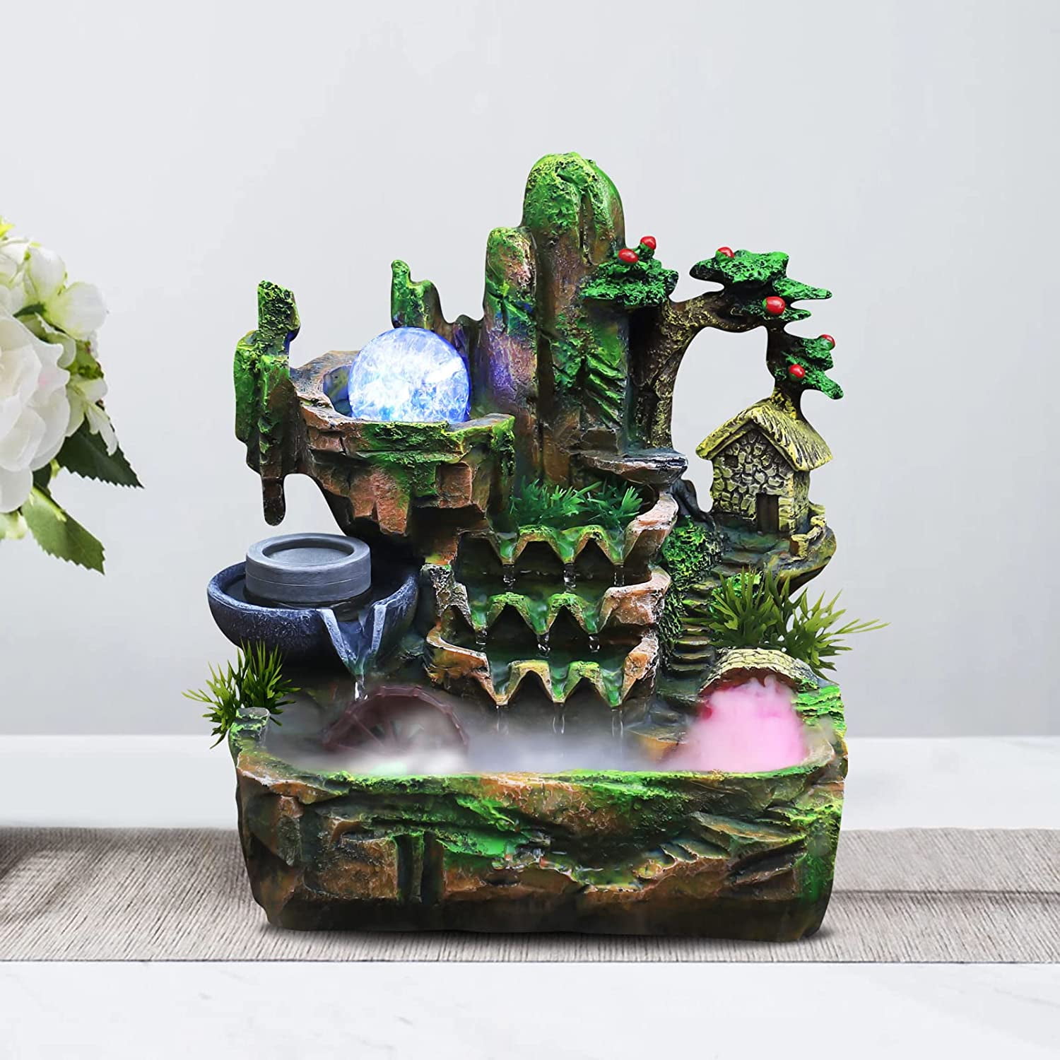 Water Fountains Indoor Relaxation Desktop Fountain Waterfall, Tabletop ...