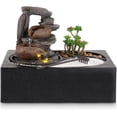 Water Fountains Indoor Waterfall Fountain Tabletop with LED Light ...