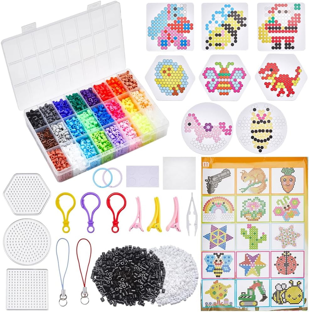 Water Fuse Bead Art Kit with EVA Water Spray Sticky Beads Tools and PE ...