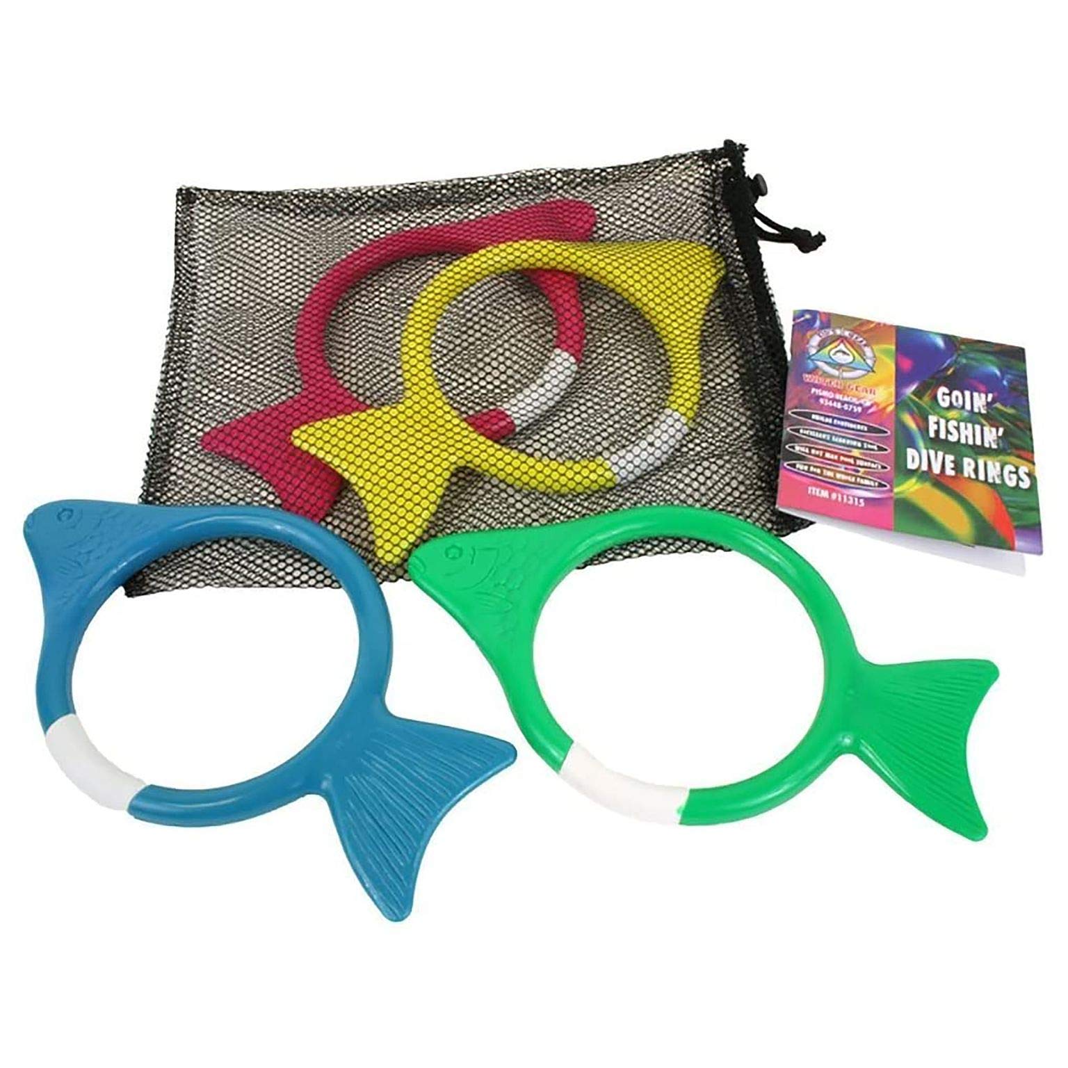 Water Gear 11315 Goin' Fishin' Dive Rings (4 pcs - Each 5"H X 8"W ...