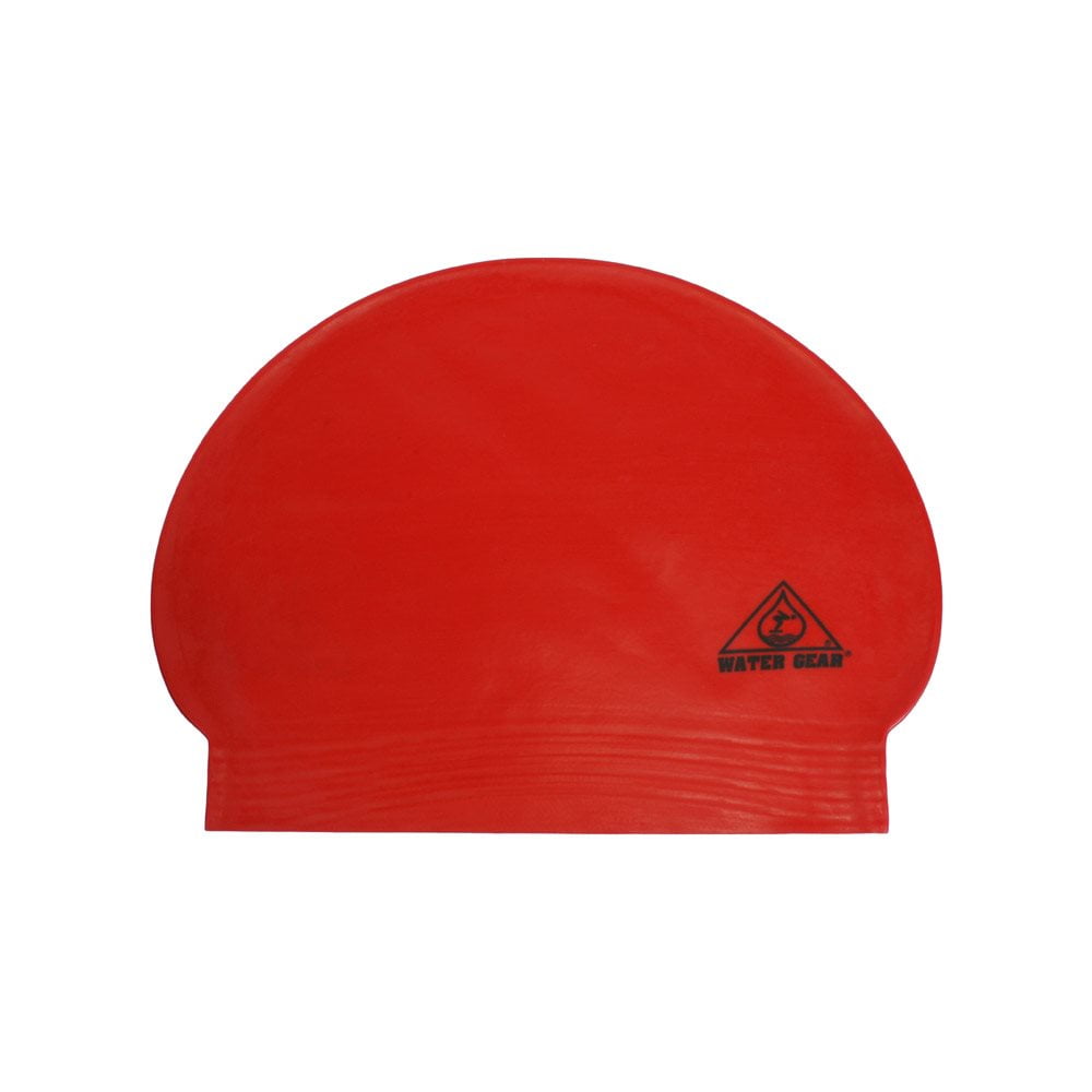 Water Gear 30100 Latex Swim Cap-Red - Walmart.com