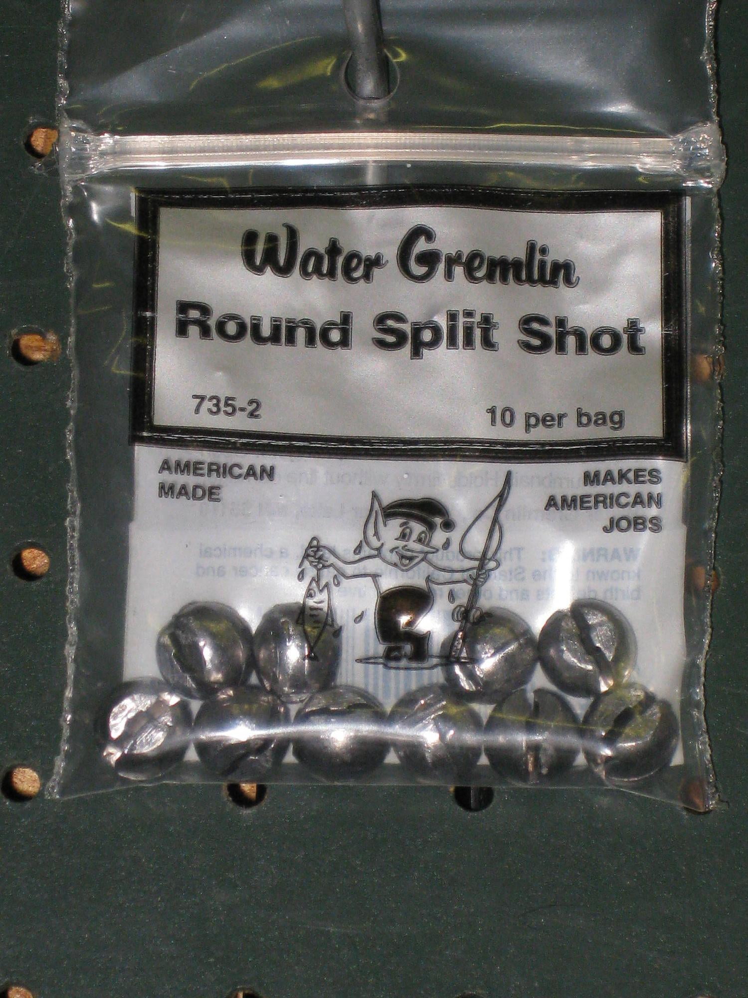 Water Gremlin 735-2 Round Split-Shot 10Pc - Walmart.com