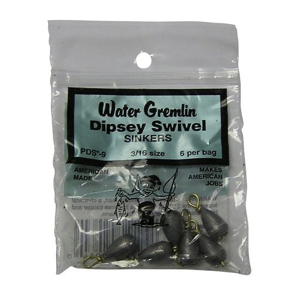 Water Gremlin Bass Casting Dipsey Swivel Sinker - Walmart.com