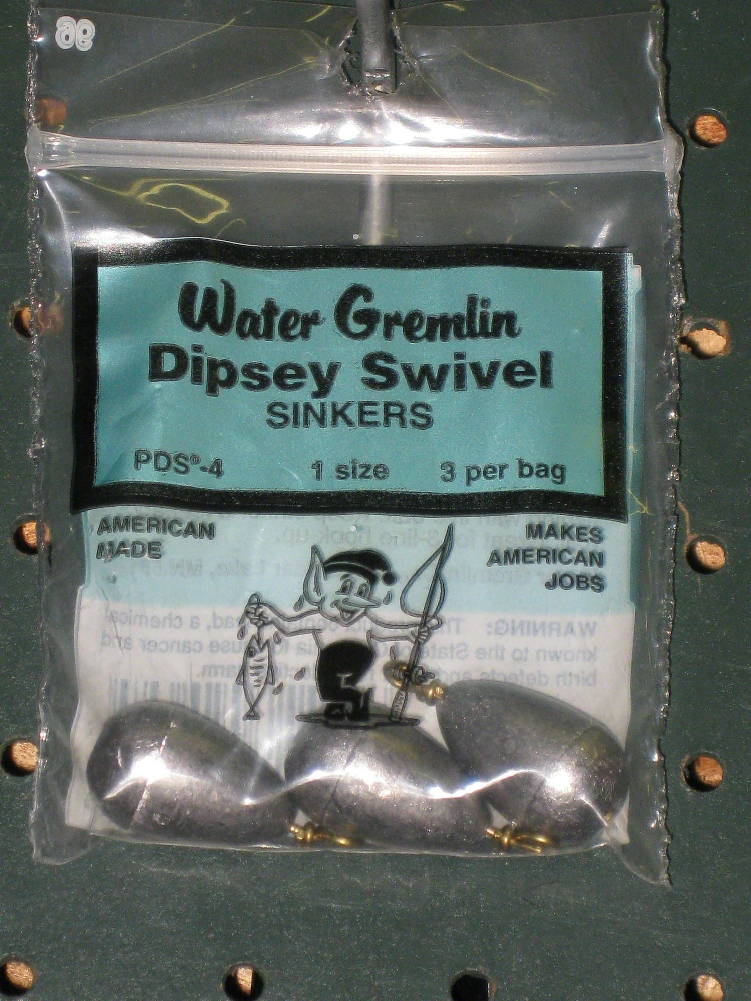 Water Gremlin Company Bass Casting Dipsey Swivel Sinkers for Fishing ...