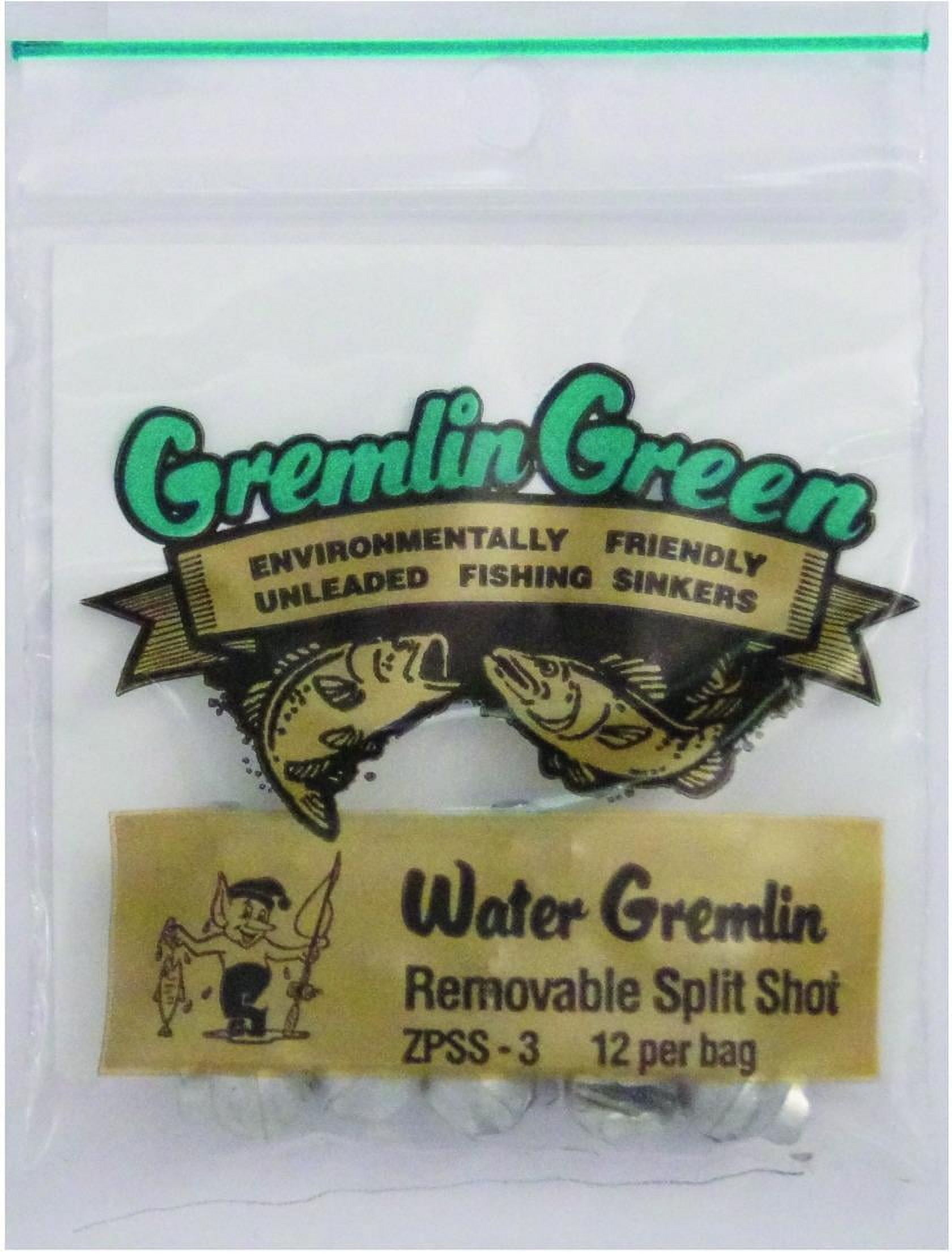 Water Gremlin Green Removable Split Shot, 12pk - Walmart.com
