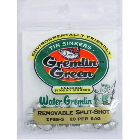Water Gremlin Green Removable Split Shot, 20pk - Walmart.com