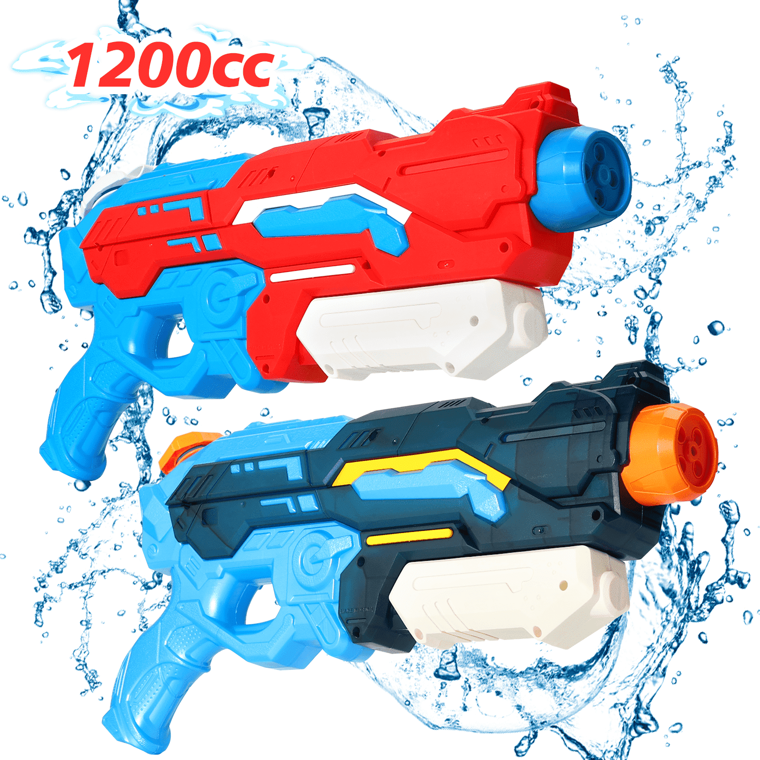 Hoofun Water Guns for Kids - 1200cc 2 Pack Super Soaker Water Gun ...