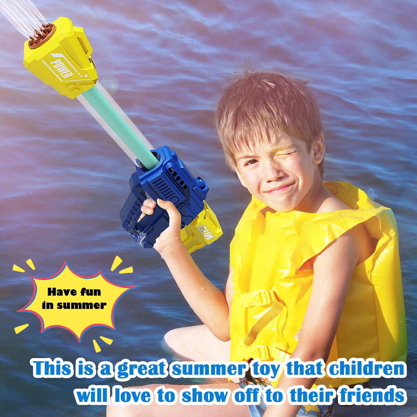 Water Gun Toy for Kids - Summer Fun Outdoor Water Blaster with Ultra ...