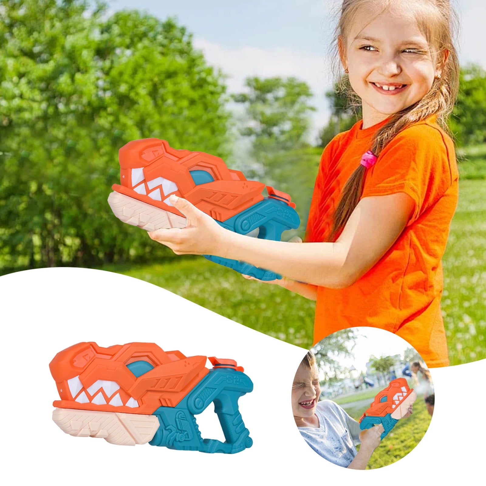 Water Guns for Kids,580ML Powerful Dinosaur Squirt Gun 8M Long Range ...