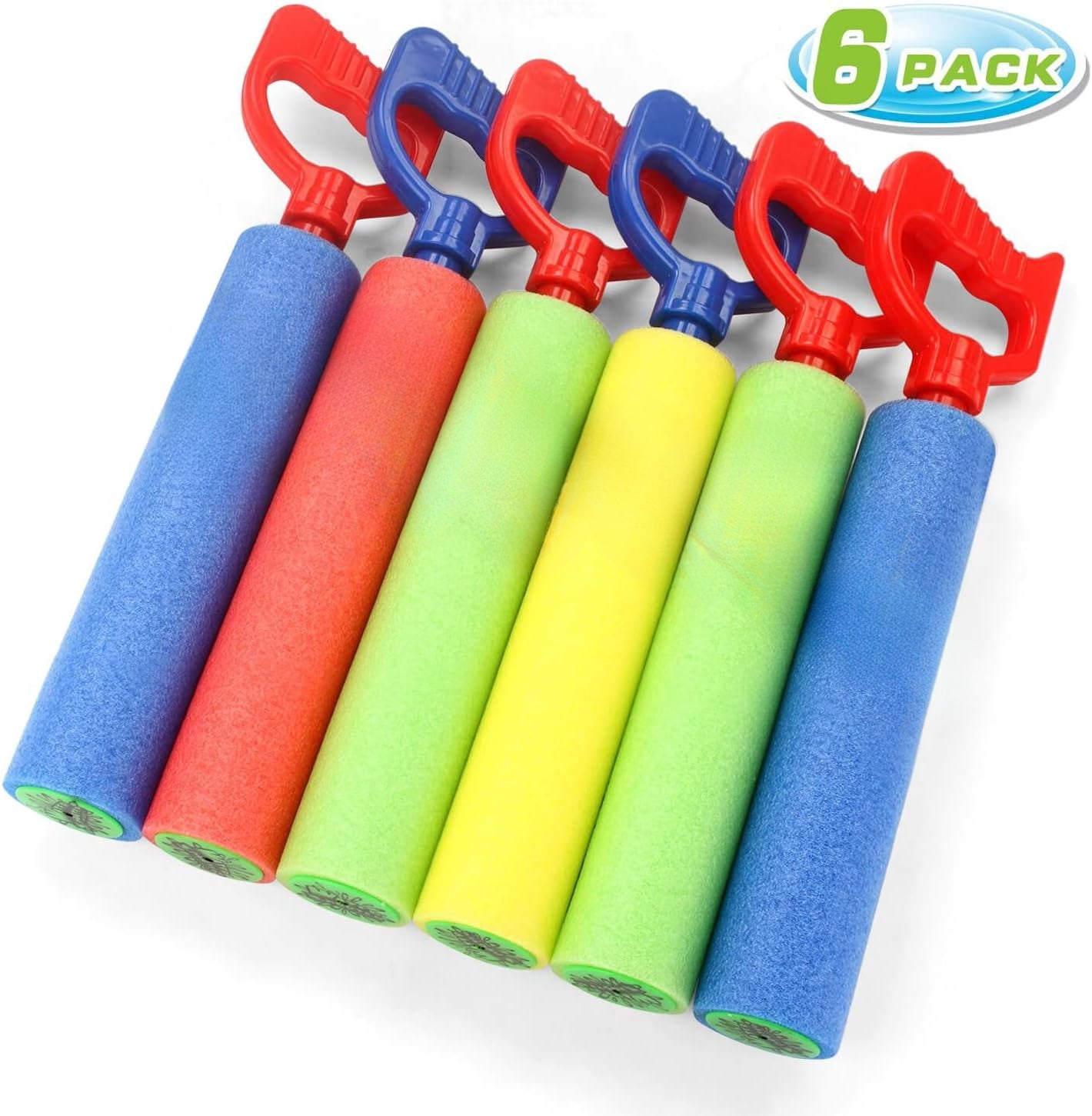 Water Guns Shooter 6 Pack, Super Foam Soakers Blaster Squirt Guns, Pool ...