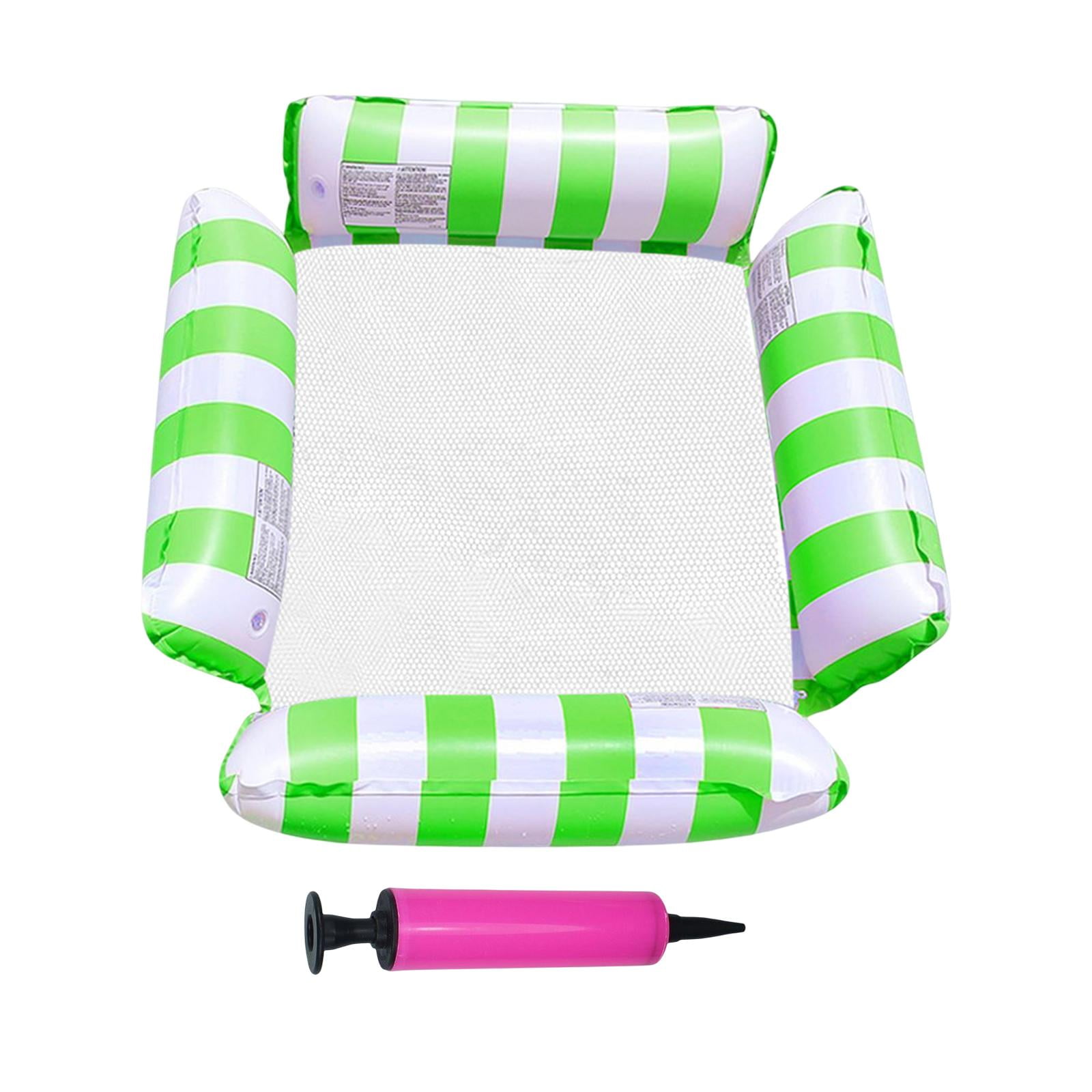 Water Hammock, Float Lounge Chair, Cushion with Air Pump 123cmx120cm ...