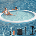 Water Hammock Inflatable Sunchill Float Ring with Mesh Design, Heavy ...