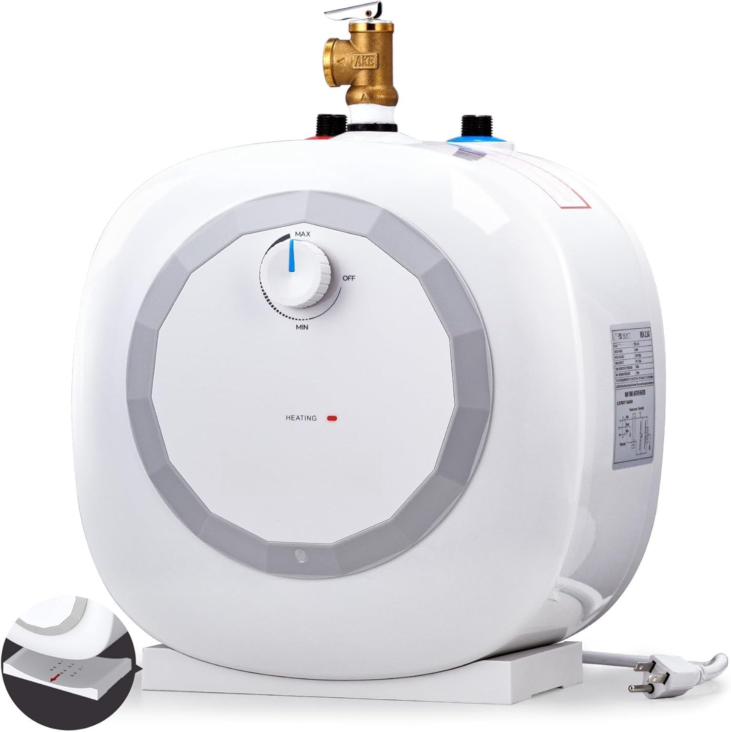 Water Heater , 4.0 Gallons Mini-Tank Under Sink Hot Water Heater, Point ...