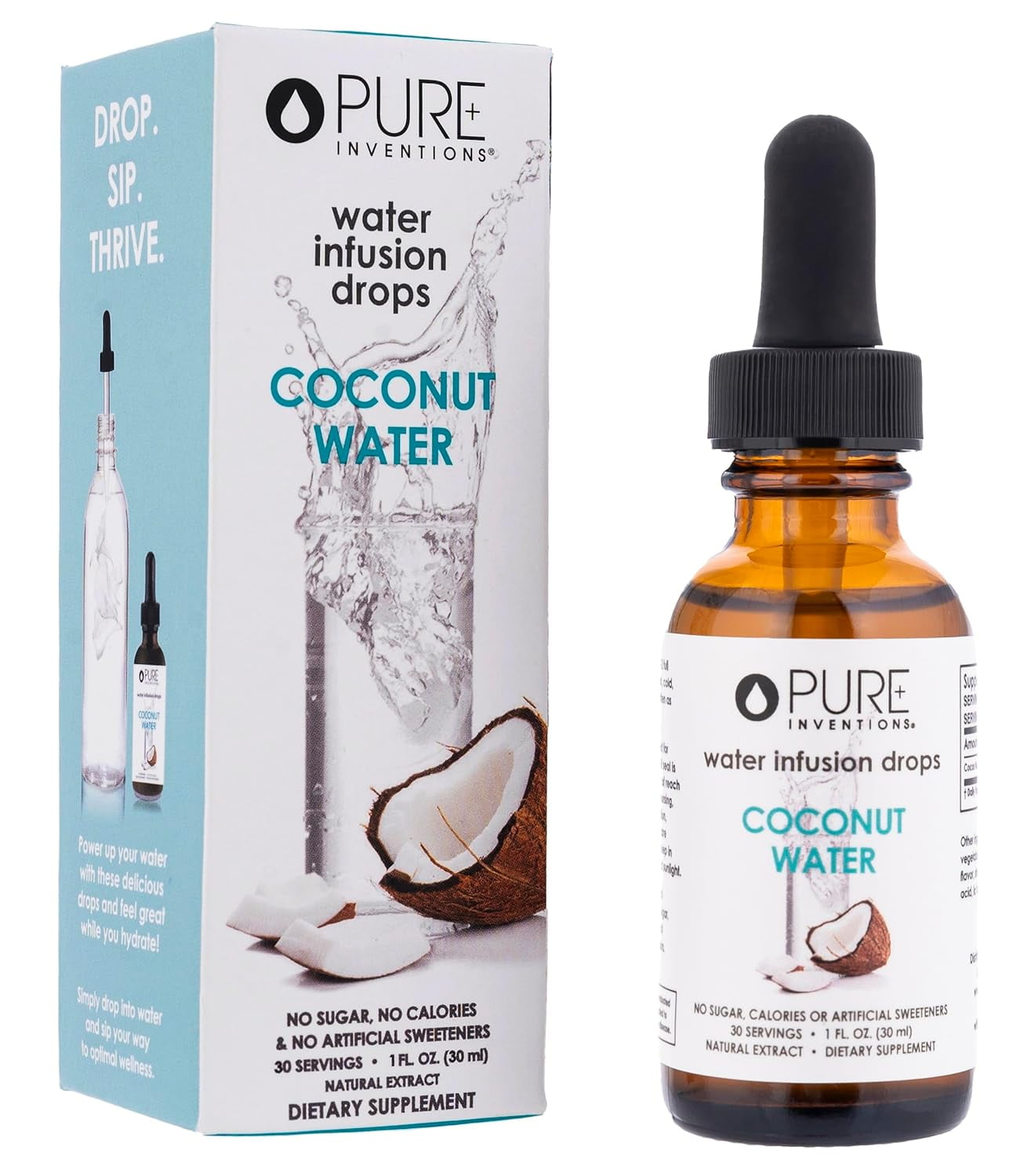 - Water Infusion Drops - Coconut Water, 30 servings, 1oz Bottle ...