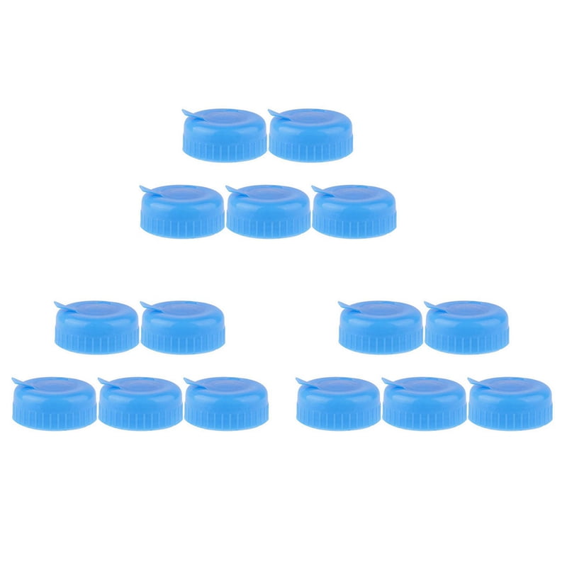 Water Jug Cap 15 Pack Plastic Water Bottle Cap Blue Gallon Drinking ...
