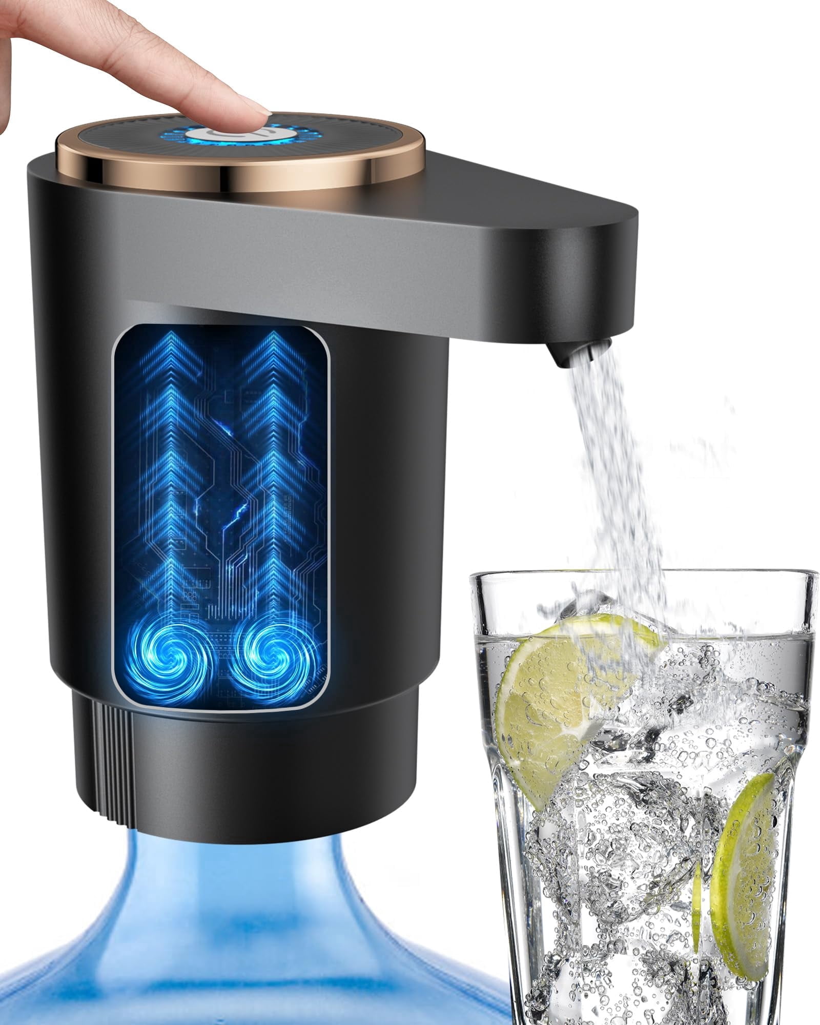 Water Jug Pump for 5 Gallon Bottle – Portable Electric USB-C Charging ...