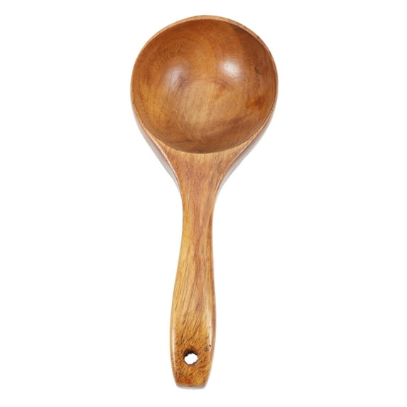 UKCOCO Ladle Spoon Soup Ladles Timber Light Brown 1Pack 8.3x3.5x0.6in ...