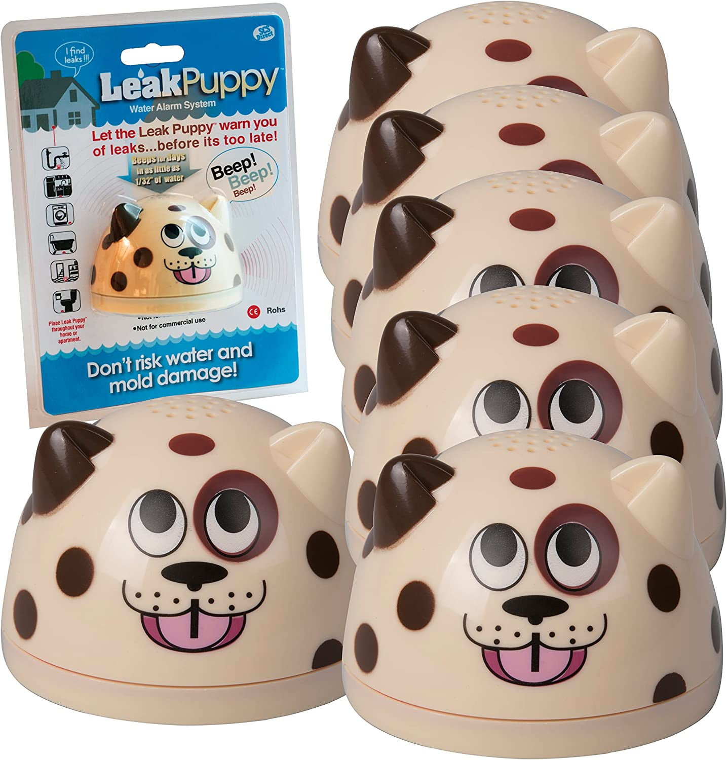 Water Leak Monitoring Sensor with Alarm 6 Pack - Leak Puppy Electronic ...