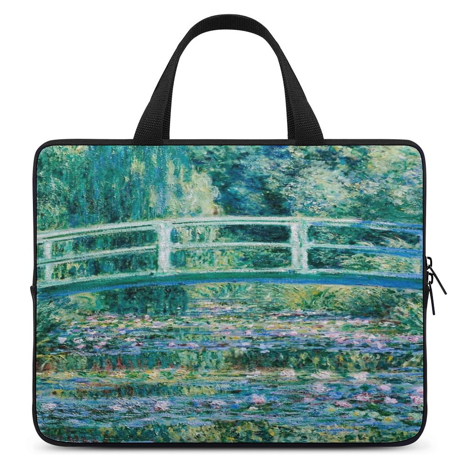 Water Lilies And Bridge Laptop Bag Women Man 10 12 13 15 17 Inch Office Notebook Travel Computer ...