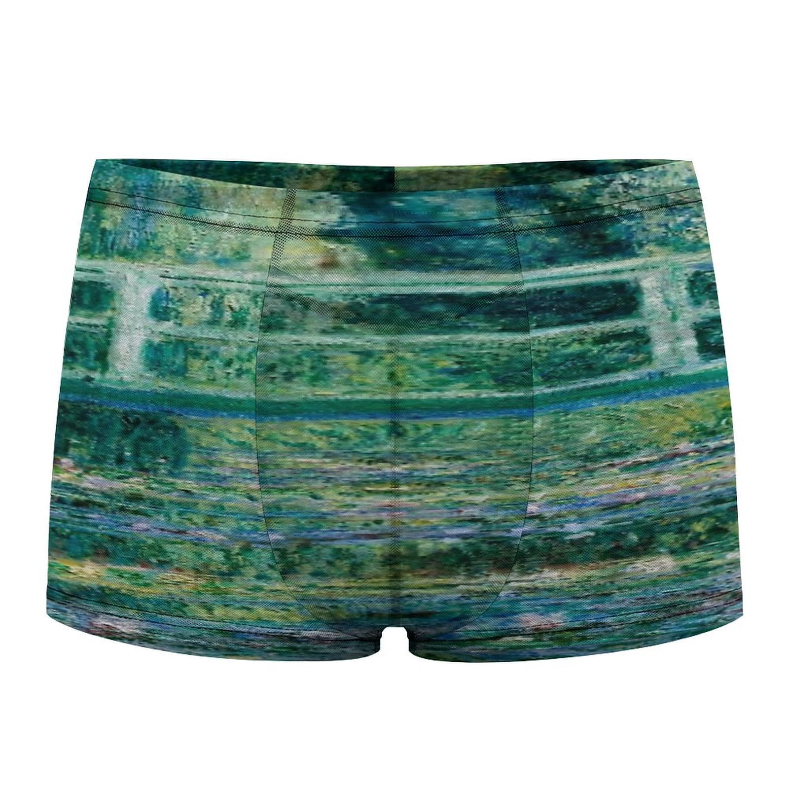 Water Lilies And Bridge Men's Mesh Boxer Briefs Cooling Breathable ...