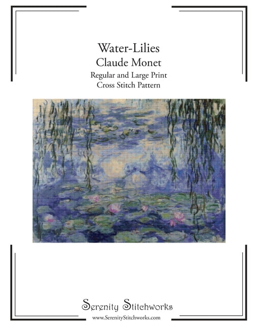 Water-Lilies Cross Stitch Pattern - Claude Monet: Regular and Large ...