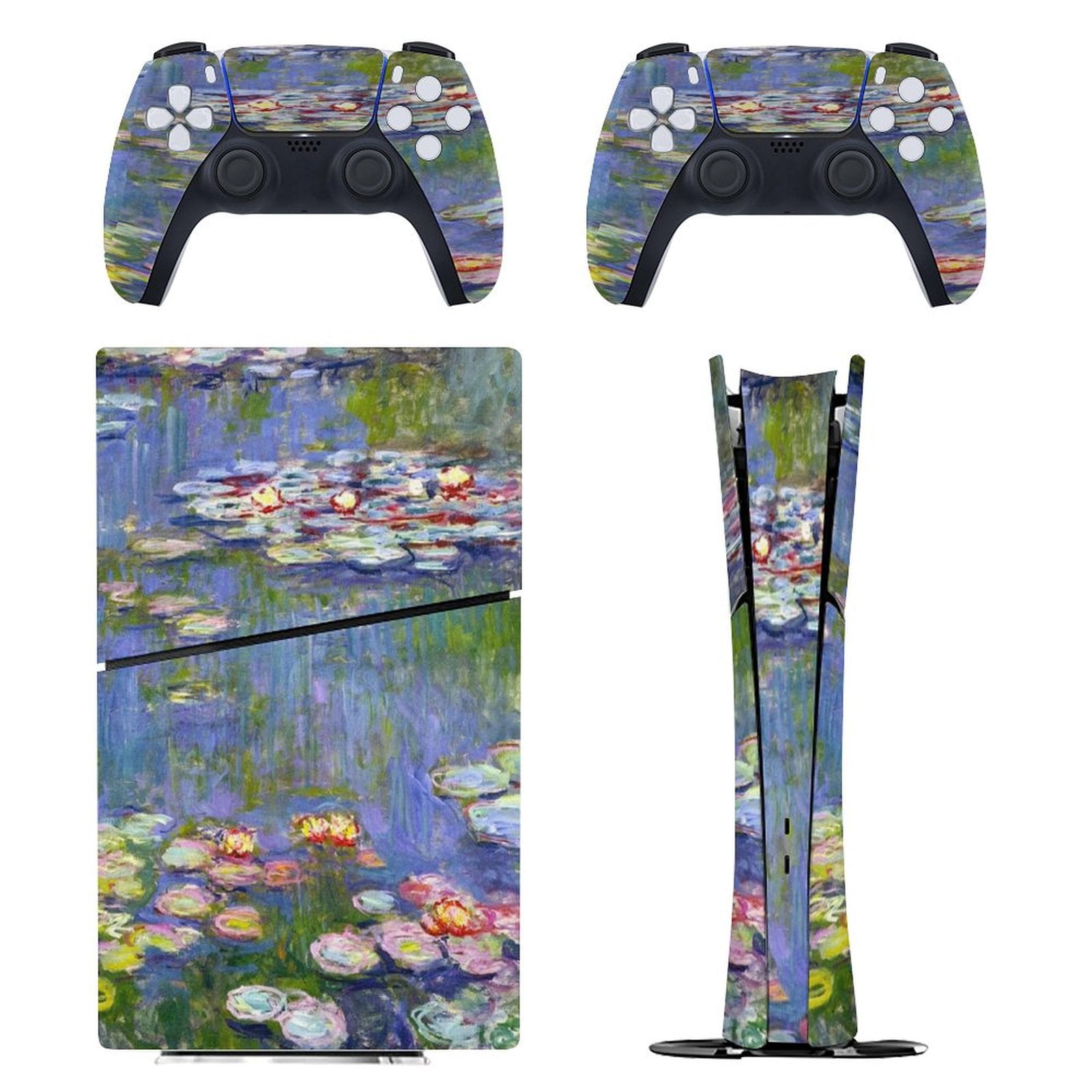 Water Lilies PS5/PS5 Pro/PS5 Slim Digital Disc Skin Sticker For Console ...