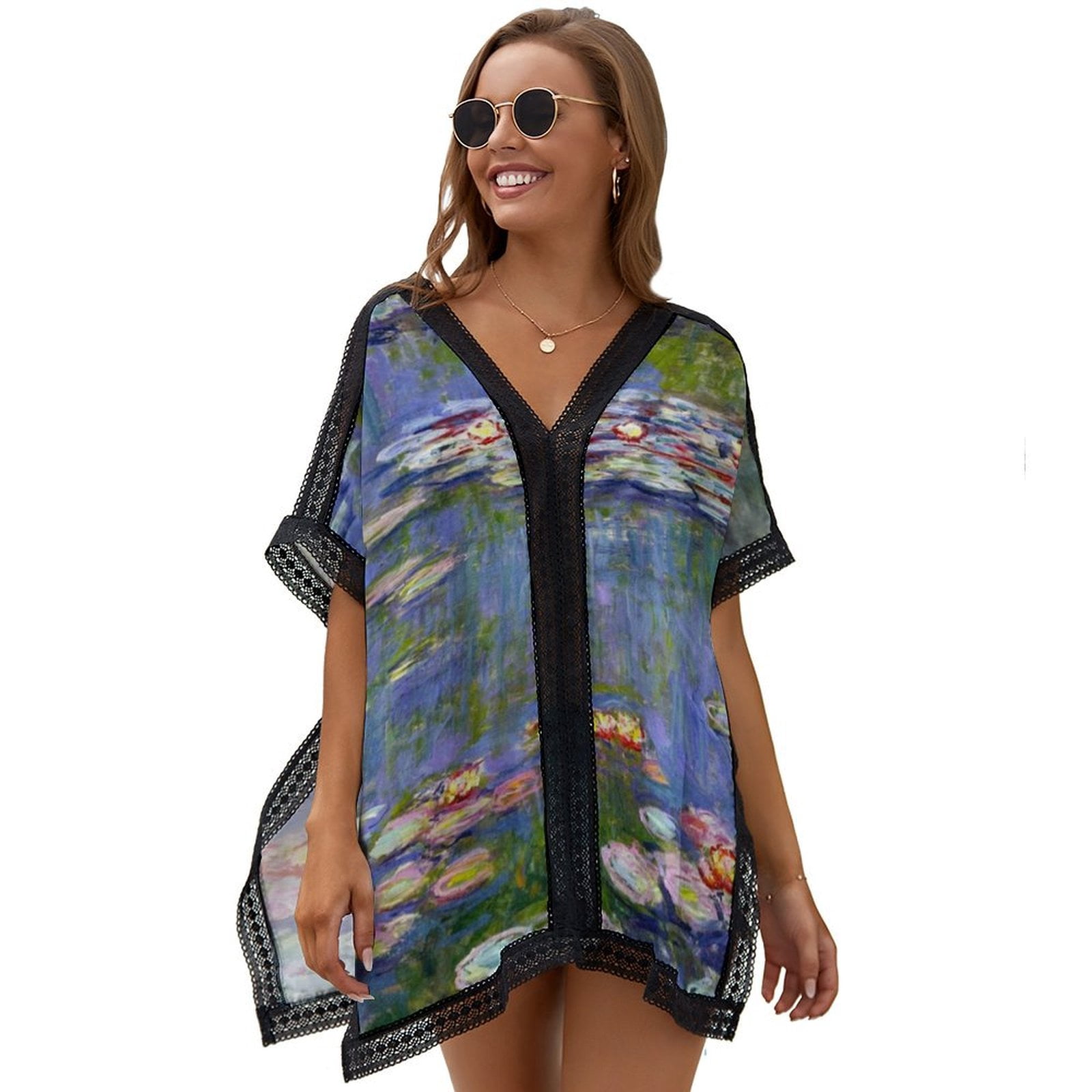 Water Lilies Women's Swimsuit Coverup Summer Beach Cover Up Bathing ...