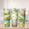Water Lily Frog Design Stainless Steel Insulation Mug with Lid and ...