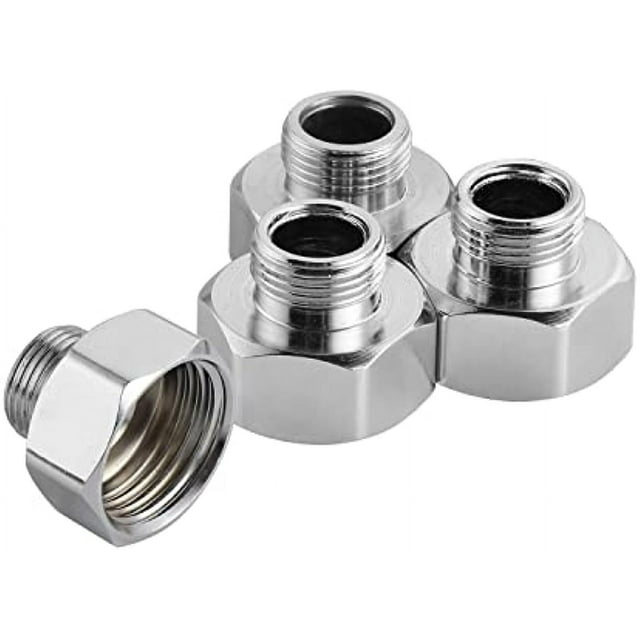Water Line Adapter, 4 PCS Pipe Fittings in 1/2" Female to 3/8" Male ...