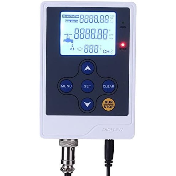 Water Liquid Flow Rate Volume Digital Display Flowmeter Quantitative ...
