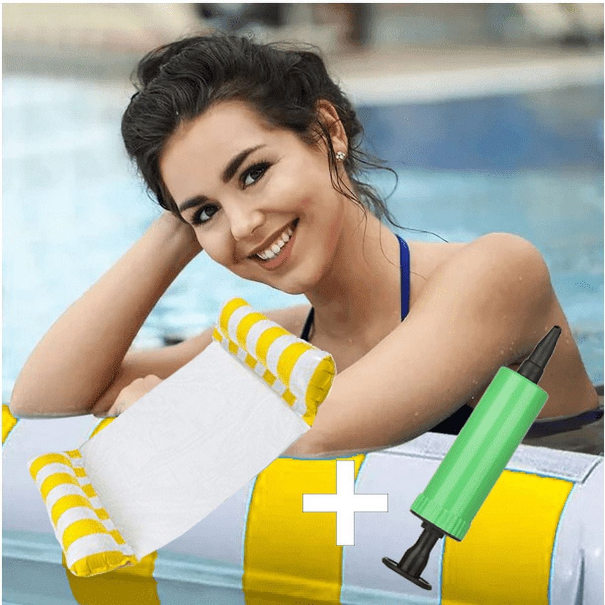 Water Lounger Hammock Float Inflatable Rafts Swimming Pool Air ...