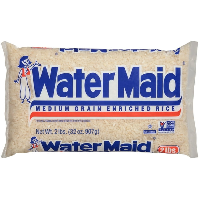 (2 pack) Water Maid® Enriched White Rice, Gluten Free Medium Grain Rice ...