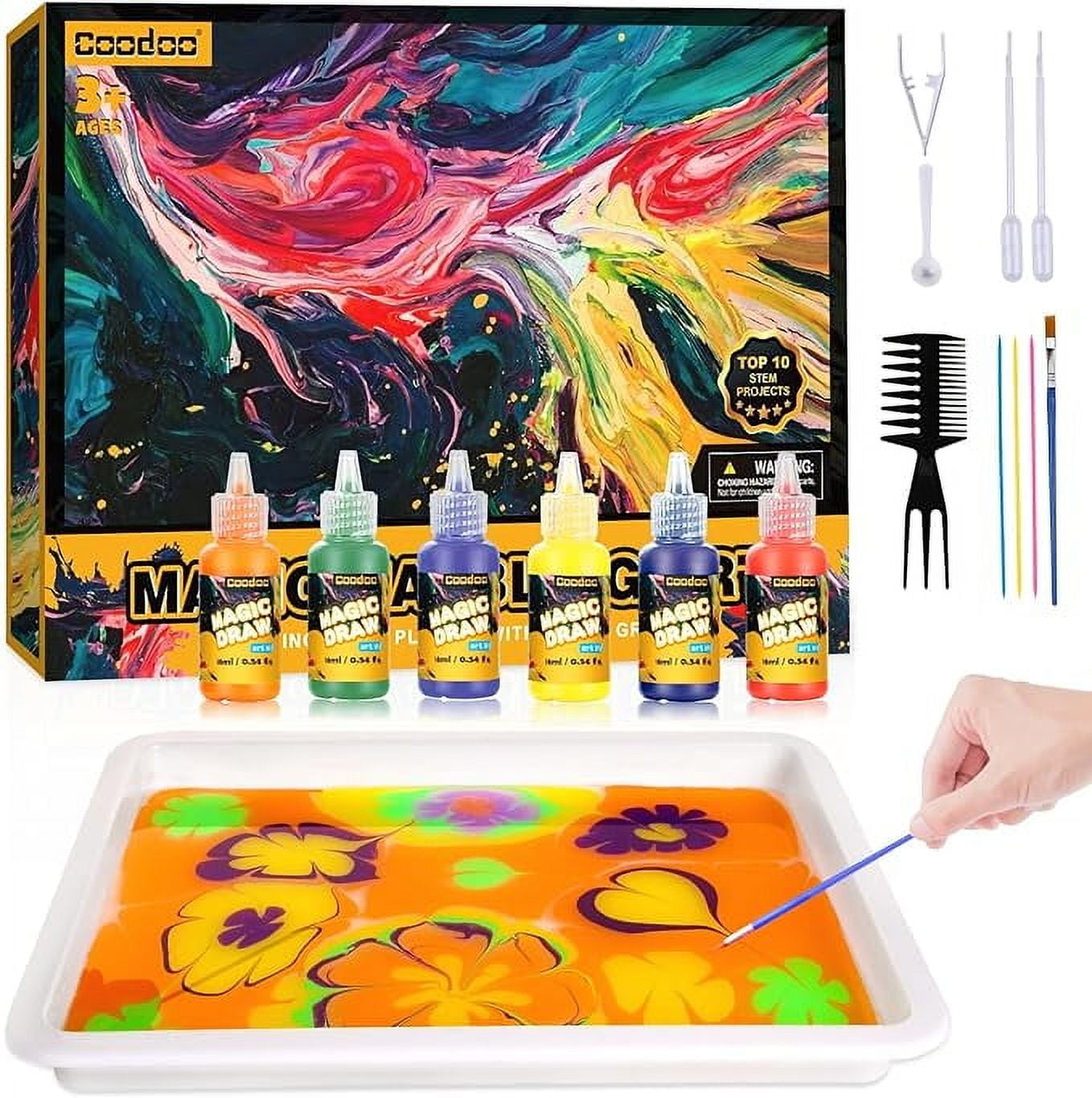 Water Marbling Paint for Kids - Arts and Crafts for Girls & Boys Crafts ...