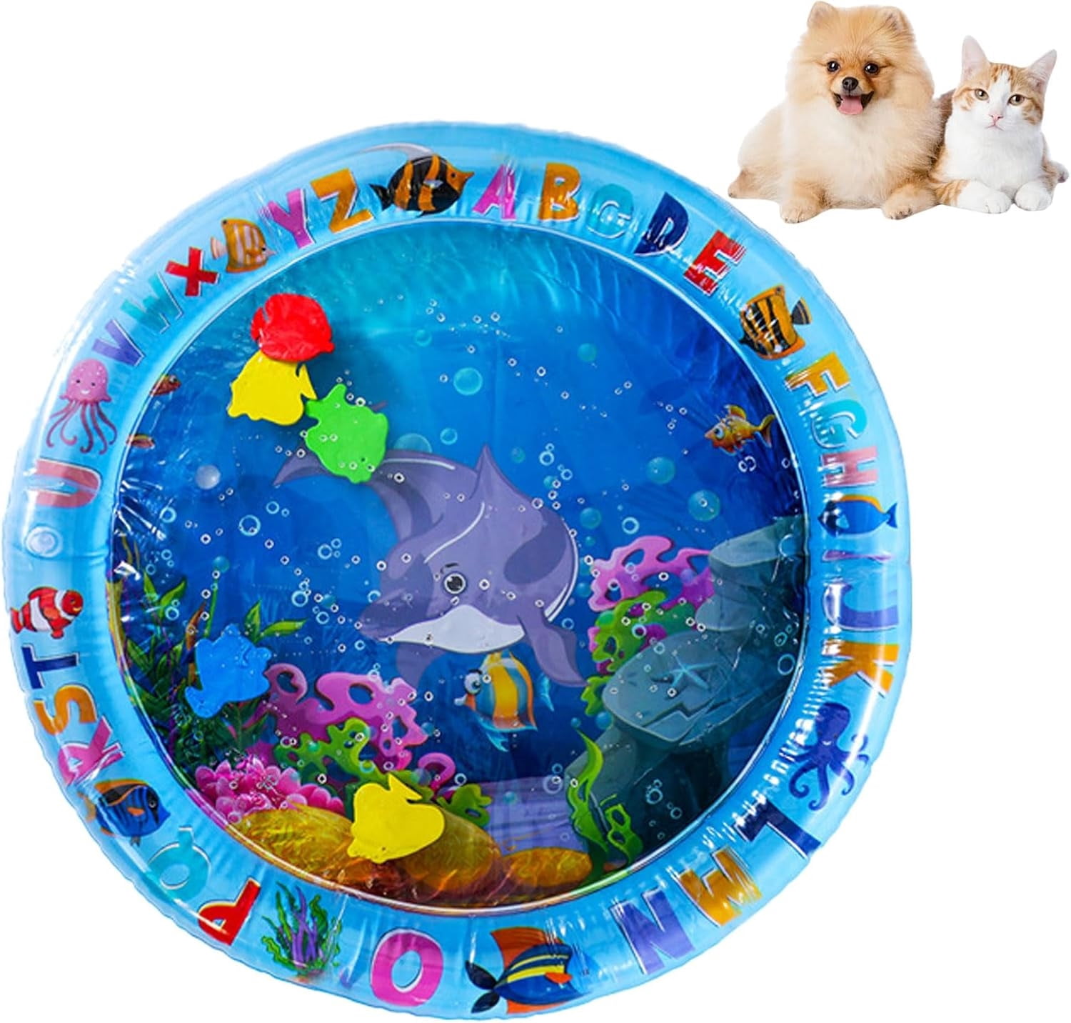 Water Mat, Paw Kitty Water Mat, New Water Sensory with Fish for Pet ...