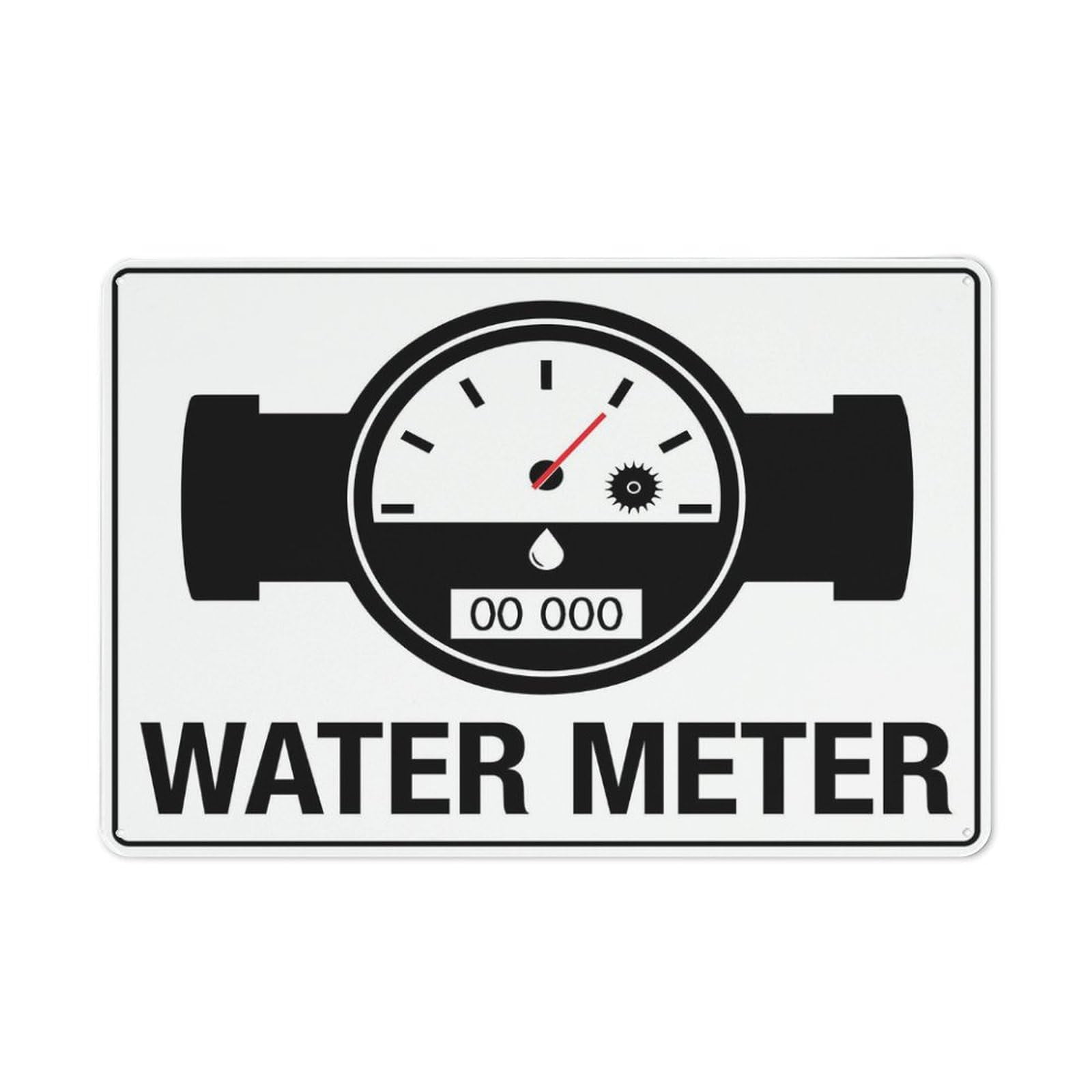 Water Meter Icon Signes Metal Signs, Weather Resistant, Weatherproof ...