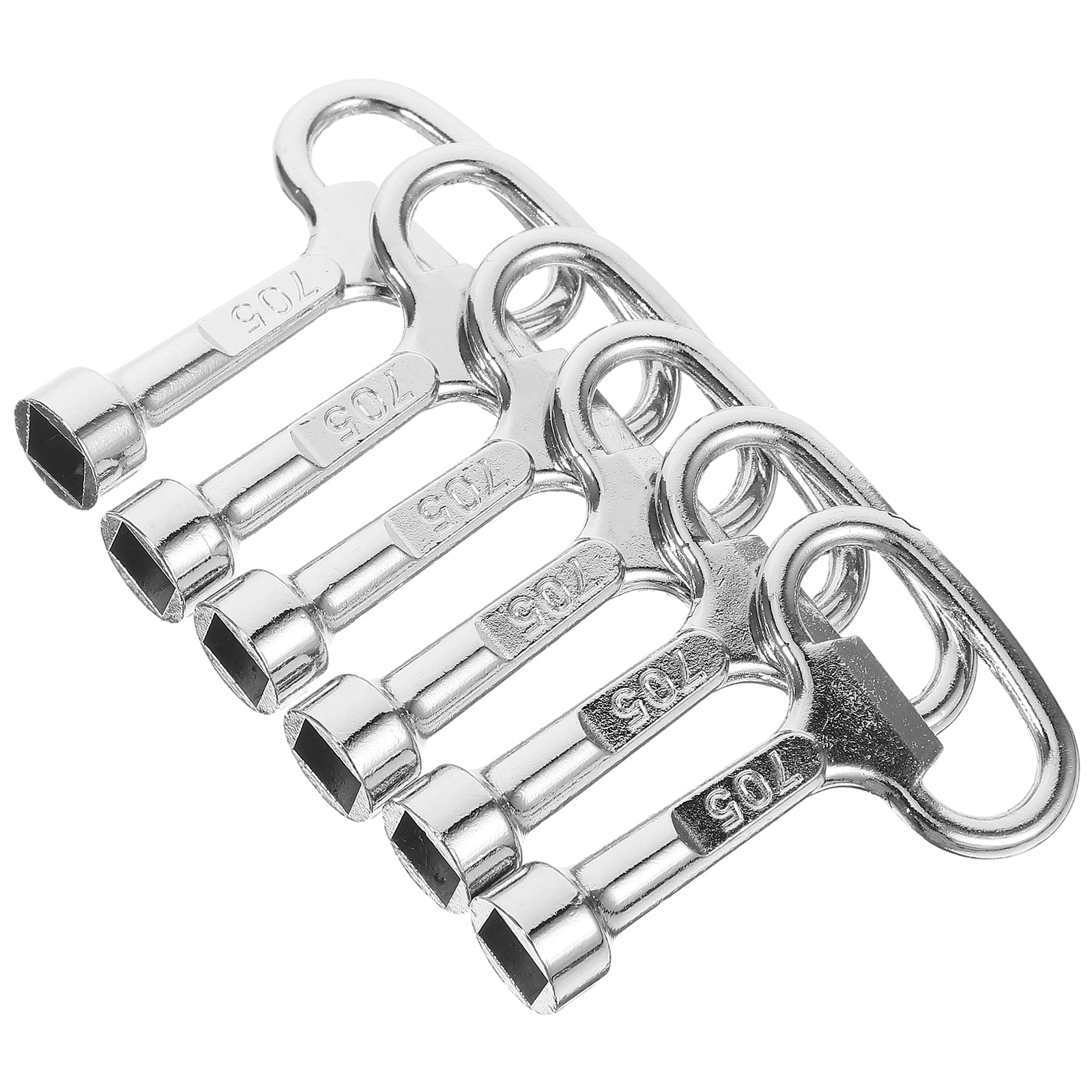 Water Meter Key Utility Valve Wrench Plumbing Bleeding Zinc Alloy 6 Pcs ...