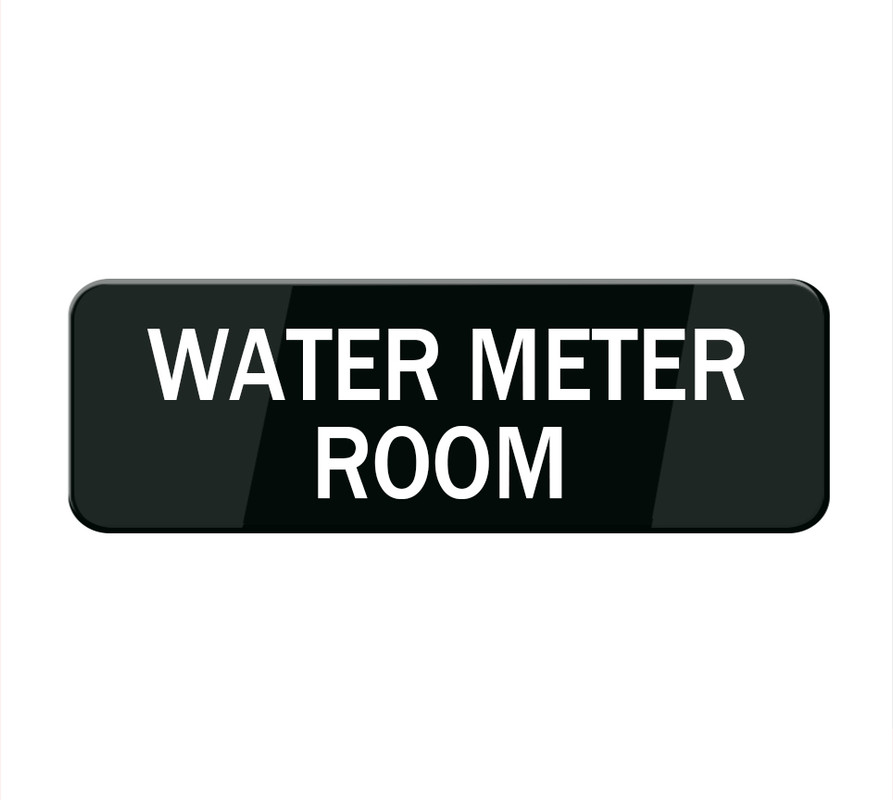 Water Meter Room Sign,Acrylic Sign Safety Informative Sign With Symbols ...