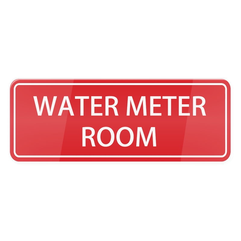 Water Meter Room Sign For House Door Self-Adhesive Signs 3 X 10 ...