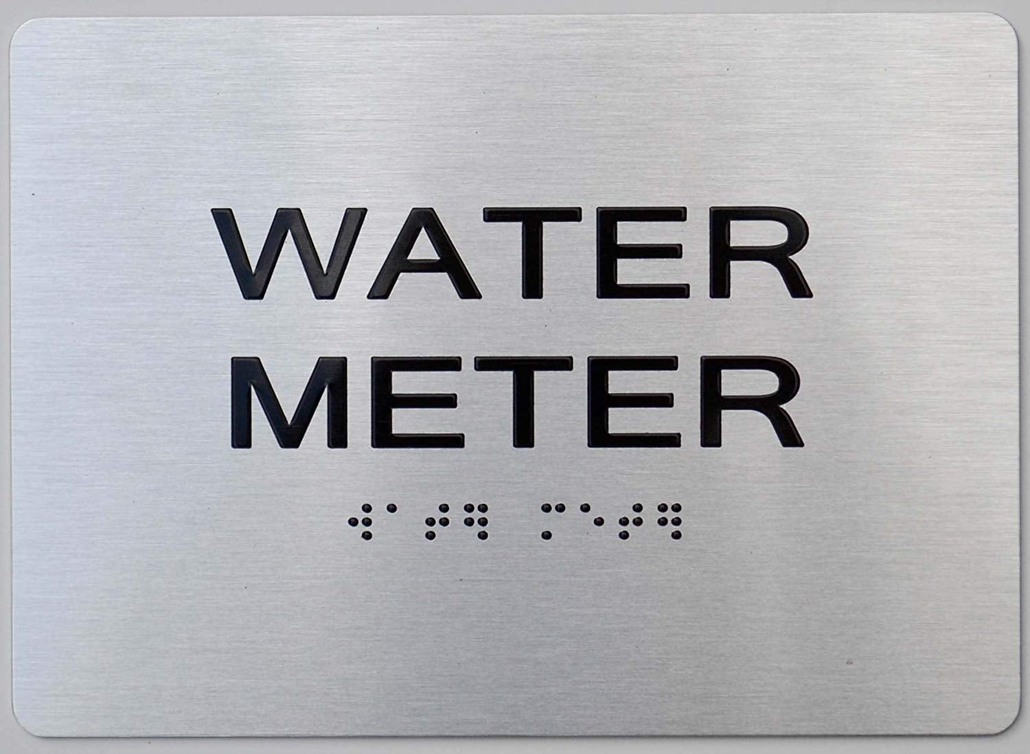 Water Meter Sign -(Aluminum, Brush Silver, Size 5X7) The Sensation line ...