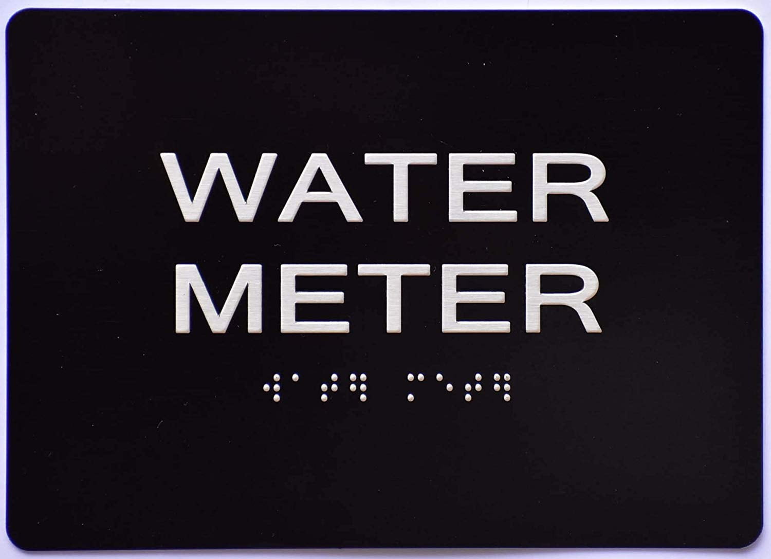 Water Meter Sign -Black(Aluminium, Black/Silver,Size 5x7) The Sensation ...