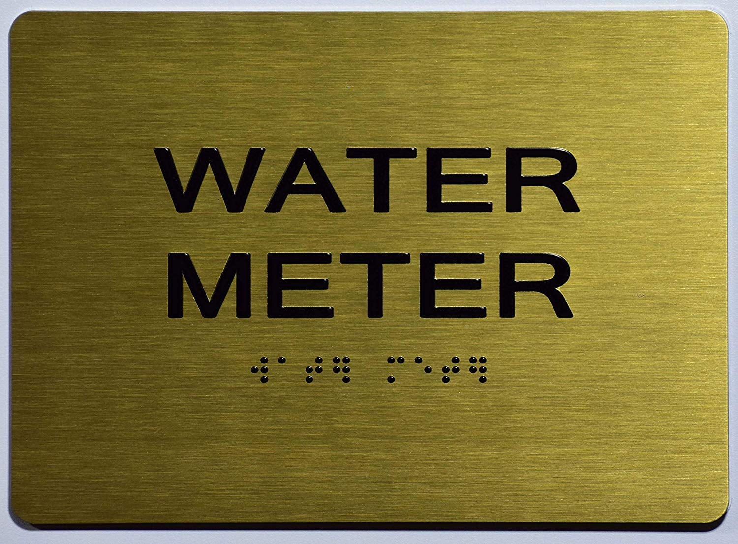 Water Meter Sign - Gold(Aluminium, Gold/Black,Size 5x7) The Sensation ...
