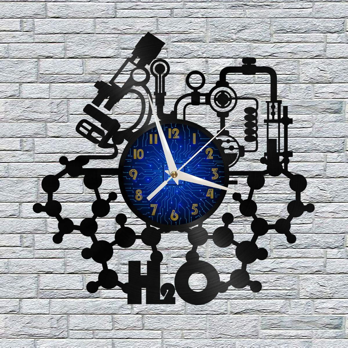 Water Molecule Research 12 Inch Vinyl Record Wall Clock - Silent ...