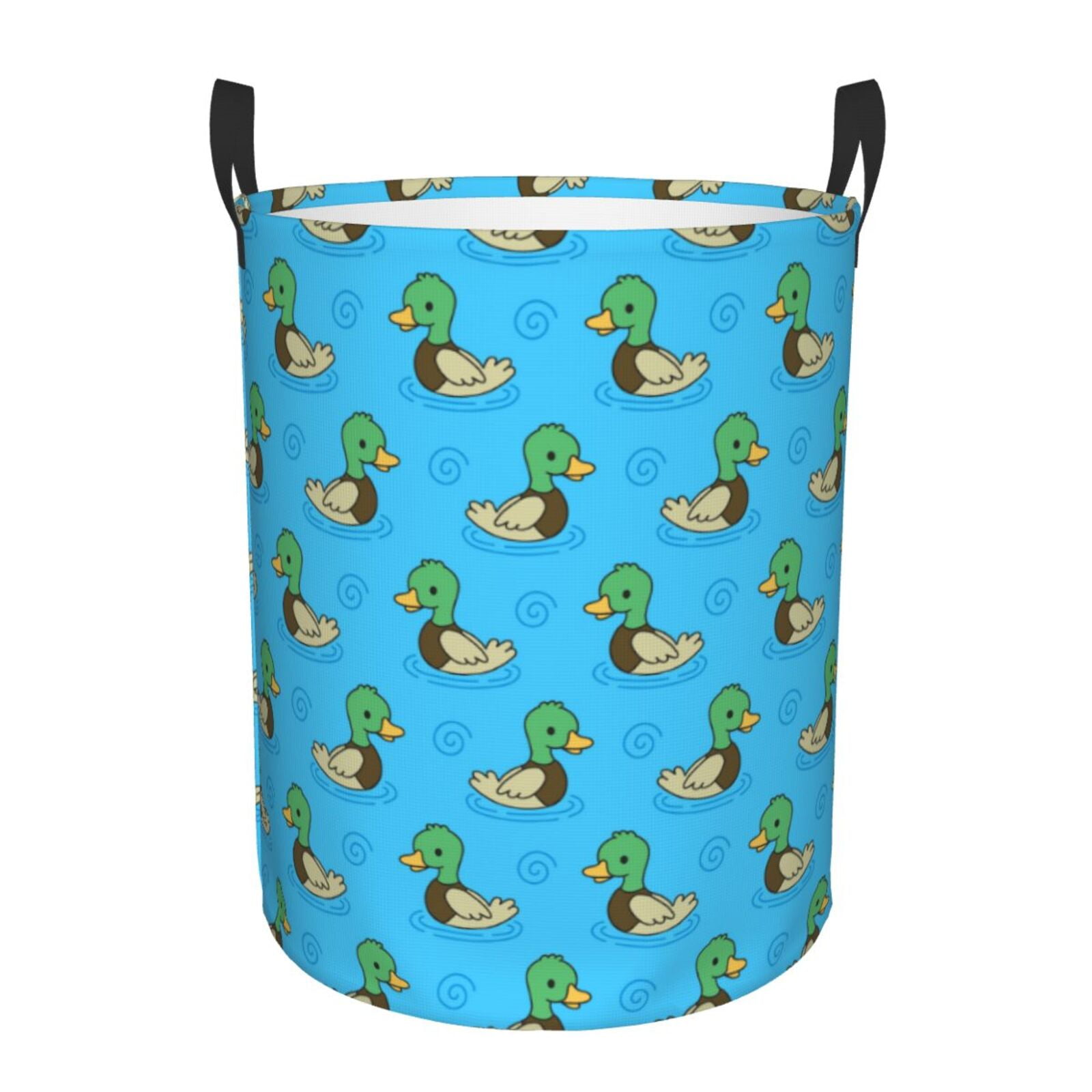 Water Pattern Cartoon Cute Duck Laundry Basket, Laundry Hamper ...