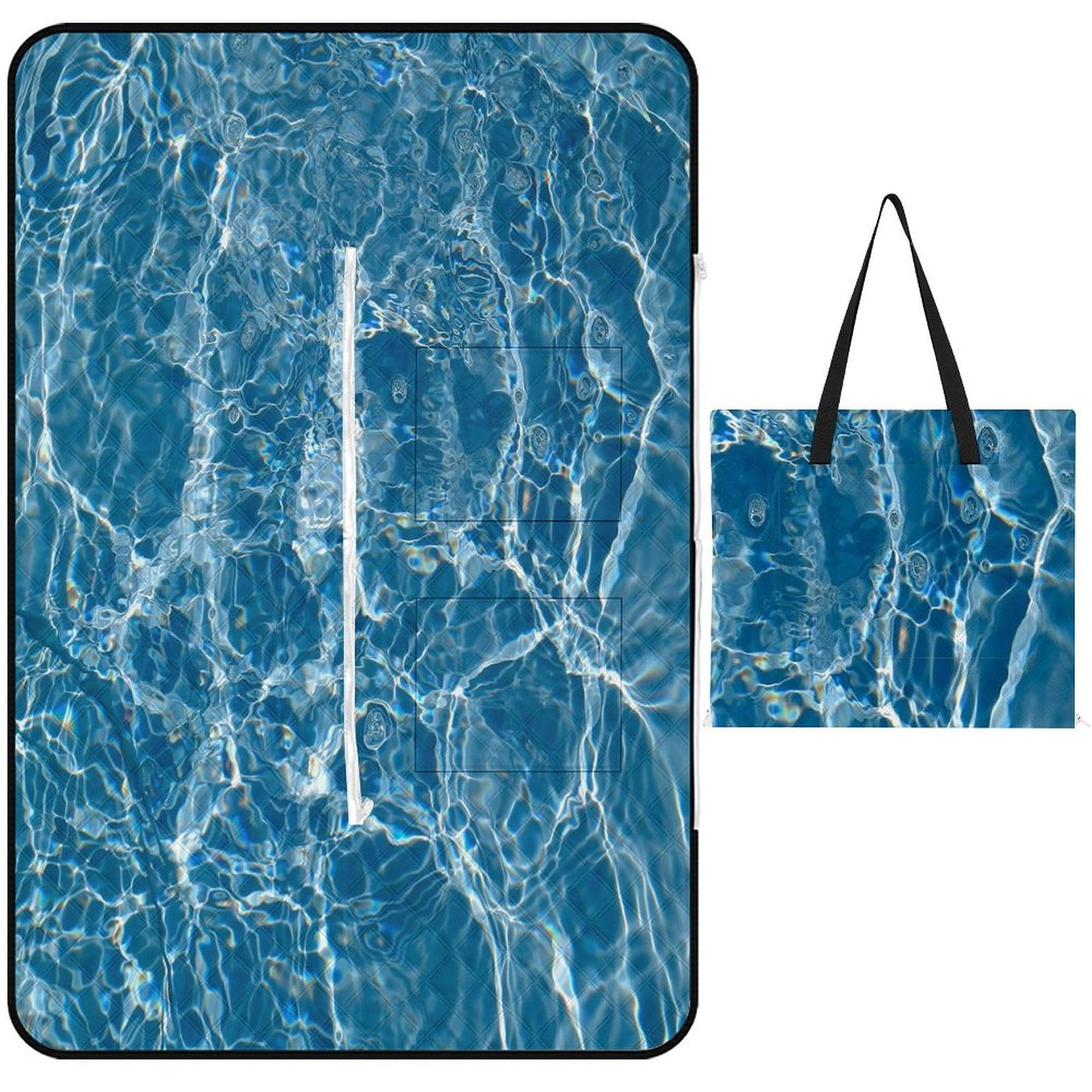 Water Pattern Waterproof Beach Mat Folding Mattress Portable ...