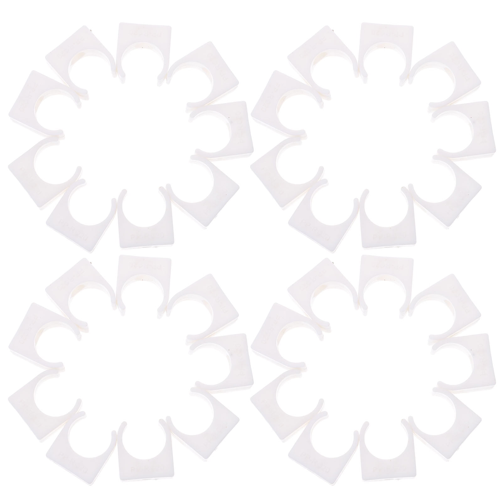 Water Pipe Card Tubing Clamps Wall Mounted Clothes Hanger Plastic Coat Hangers Clips Support ...